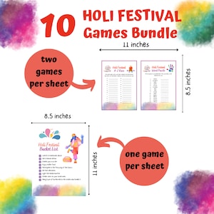 Holi Festival Games Bundle | Holi Activities for Kids | Holi Activities ...
