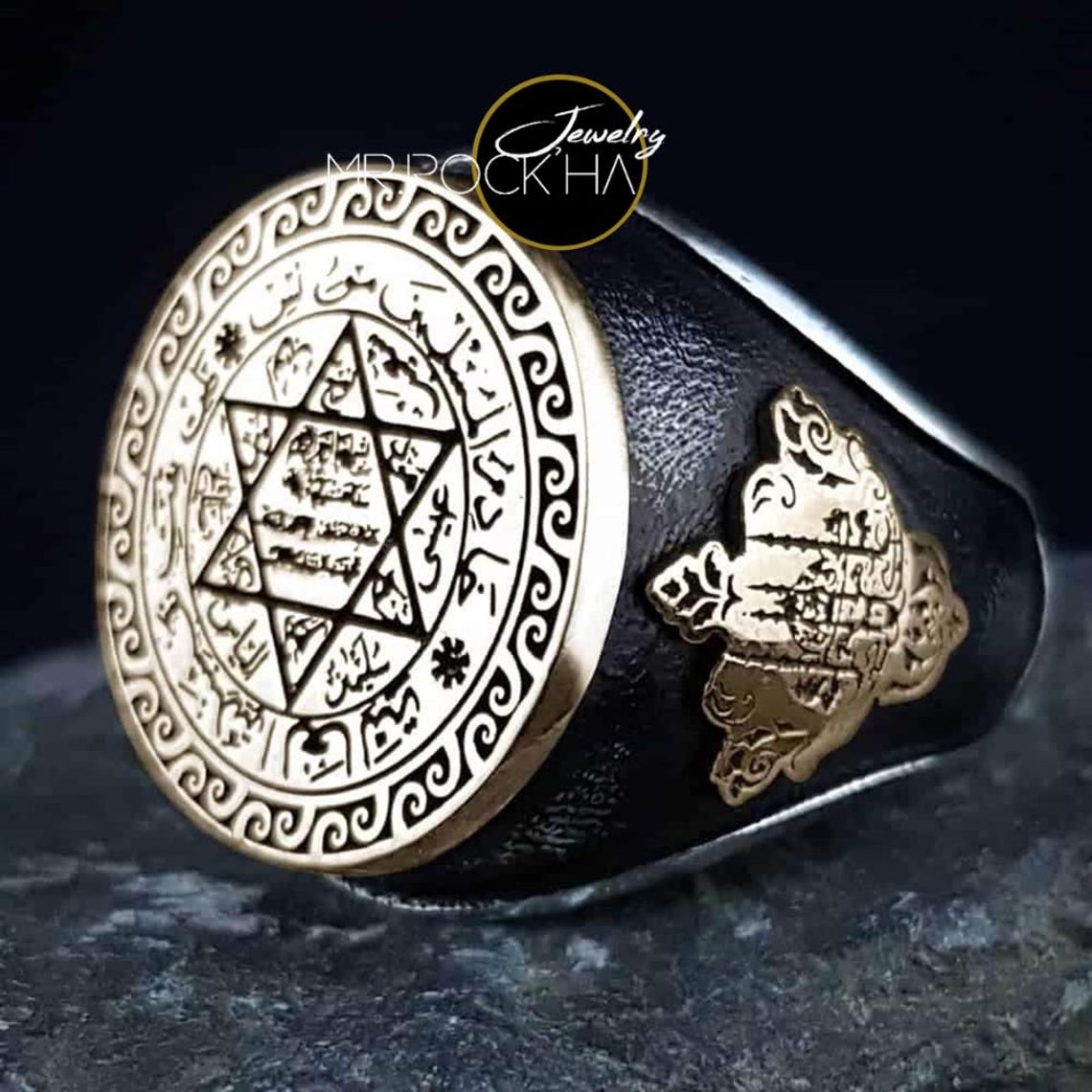 Seal of King Solomon Suleiman,star of David,engraved,round Simple Case ...