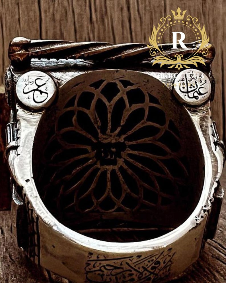 Hagia Sophia Mosque Quartz Stone Ring: 925 Sterling Silver Engraved ...