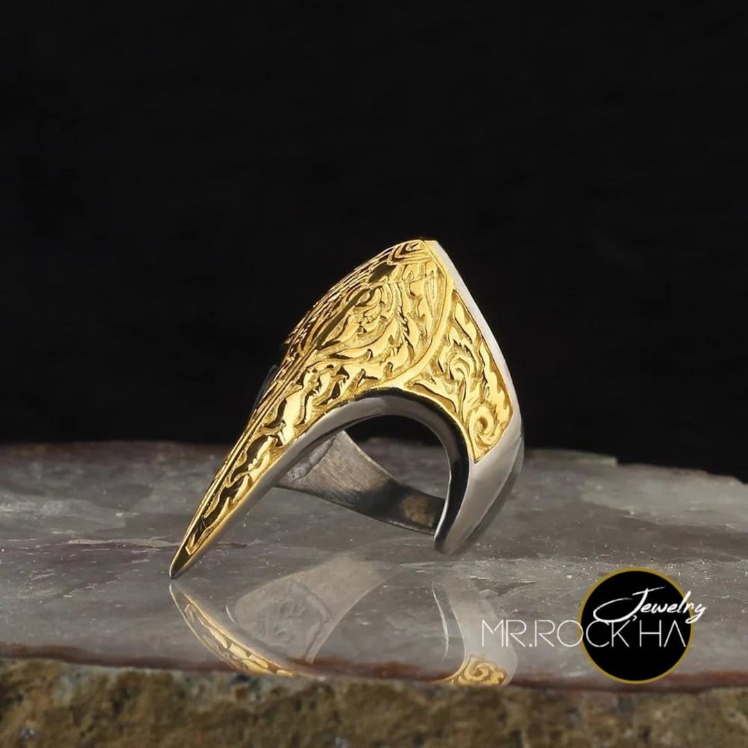 Sword and Dagger Model,gold and Rhodium Plated,engraving,chunky Punky ...
