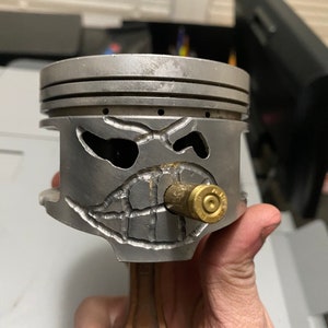 Metal Art Piston Head Figure Statue - Etsy