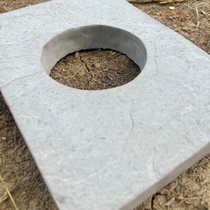 Large CIRCLE Light Receptacle Outlet Box Textured Manufactured Stone ...