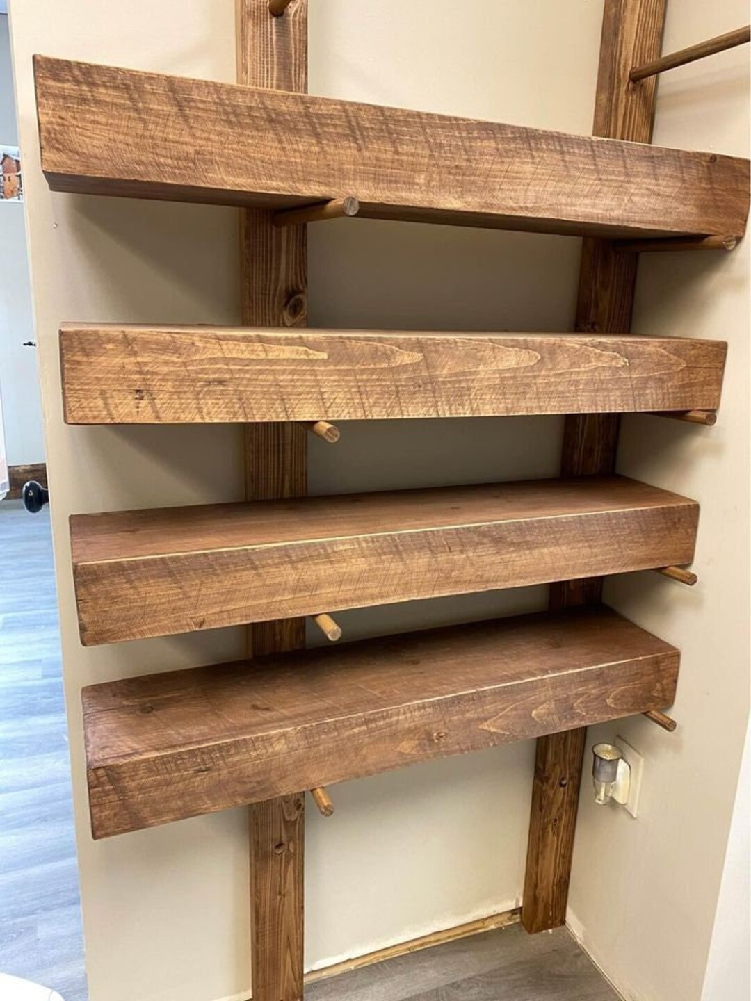 4 Hand Hewn Solid Wood Shelves 3 Ft Long - Etsy