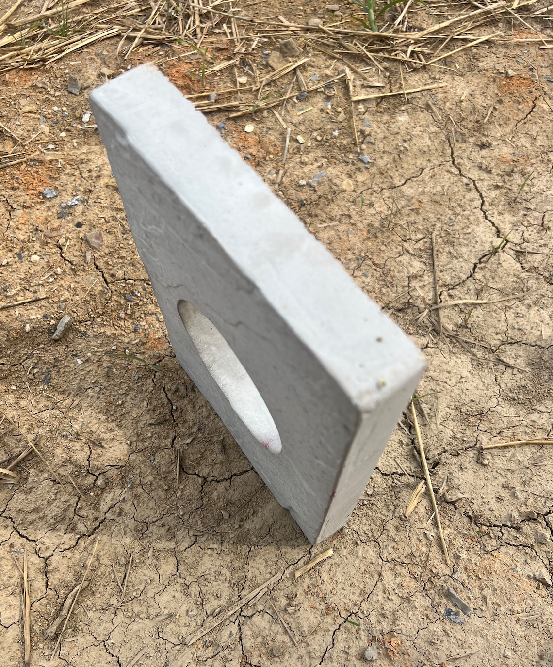 Large CIRCLE Light Receptacle Outlet Box Textured Manufactured Stone ...