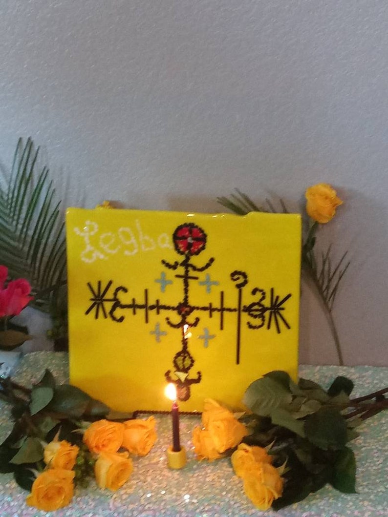 Papa Legba Veve Glass - Etsy