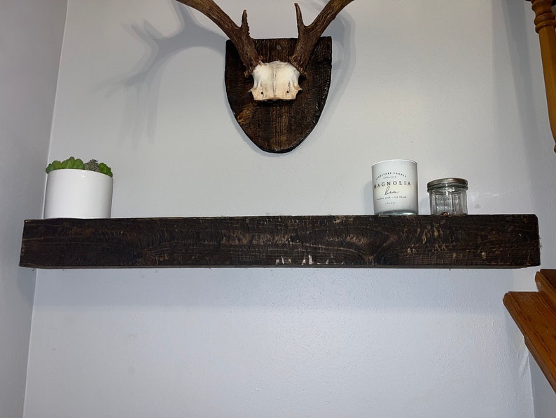 Floating Farmhouse Distressed Shelf/ French Cleat Design/ Rustic Design ...