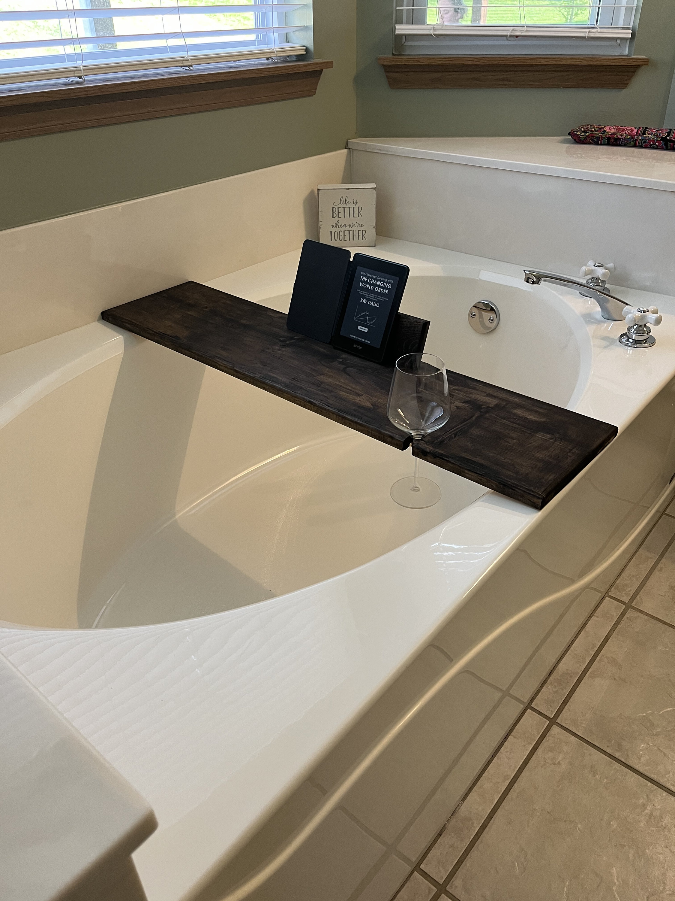 Simple Bath Caddy/ Spa Table/ Bath Tray/ Bath Table/ Bathtub Caddy ...
