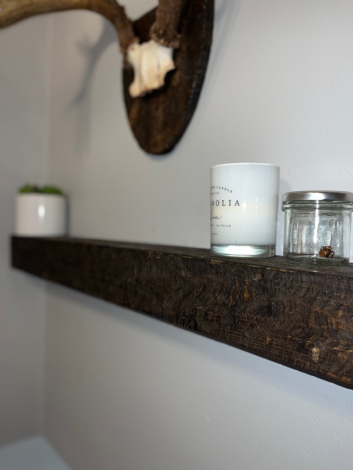 Floating Farmhouse Distressed Shelf/ French Cleat Design/ - Etsy