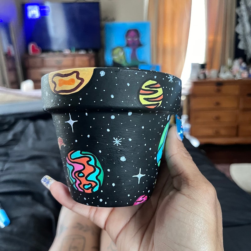 Painted Planters - Etsy