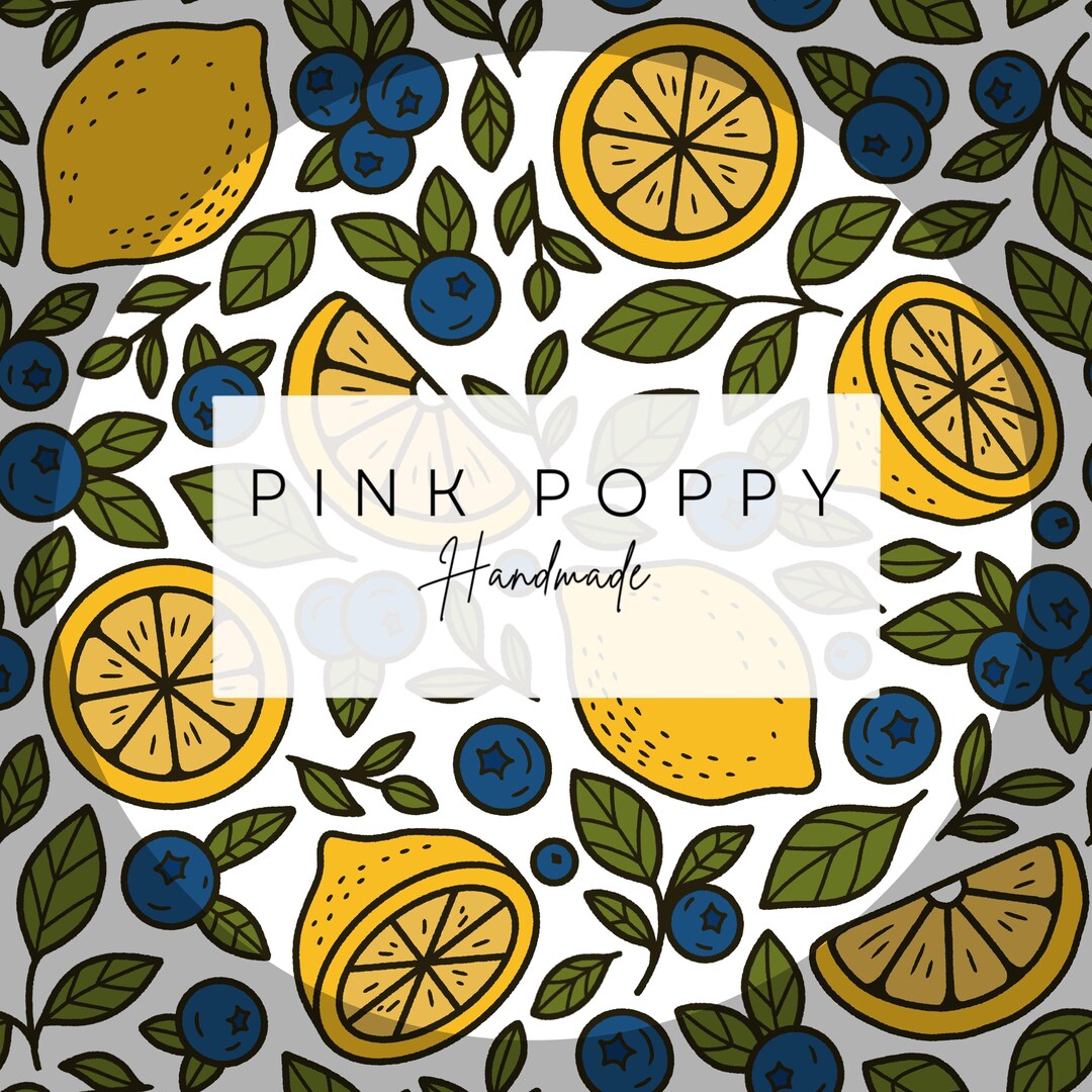 Blueberry Lemon Seamless Pattern: Watercolor Citrus Digital Paper (300 ...