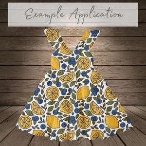 Blueberry Lemon Seamless Pattern: Watercolor Citrus Digital Paper (300 ...