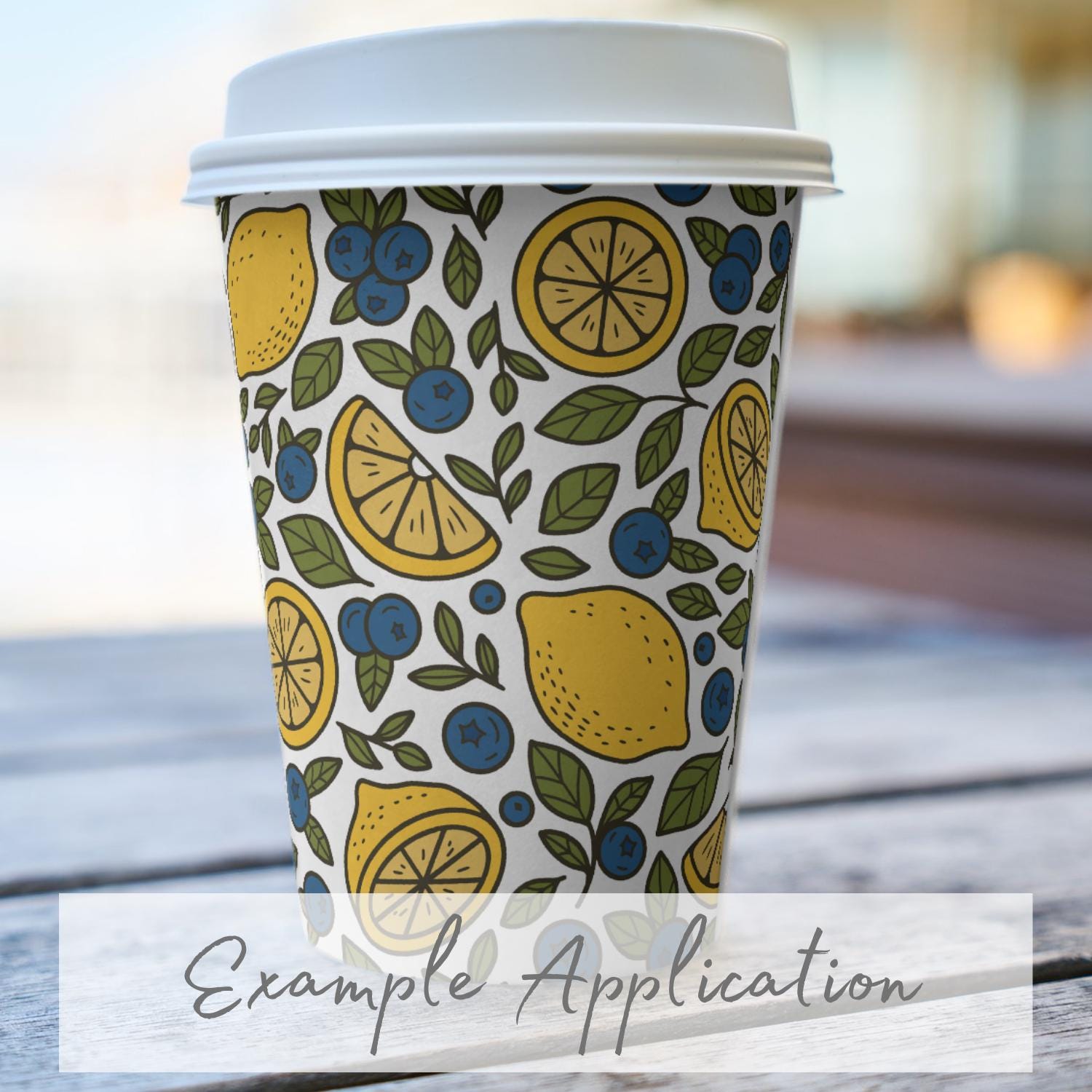 Blueberry Lemon Seamless Pattern: Watercolor Citrus Digital Paper (300 ...