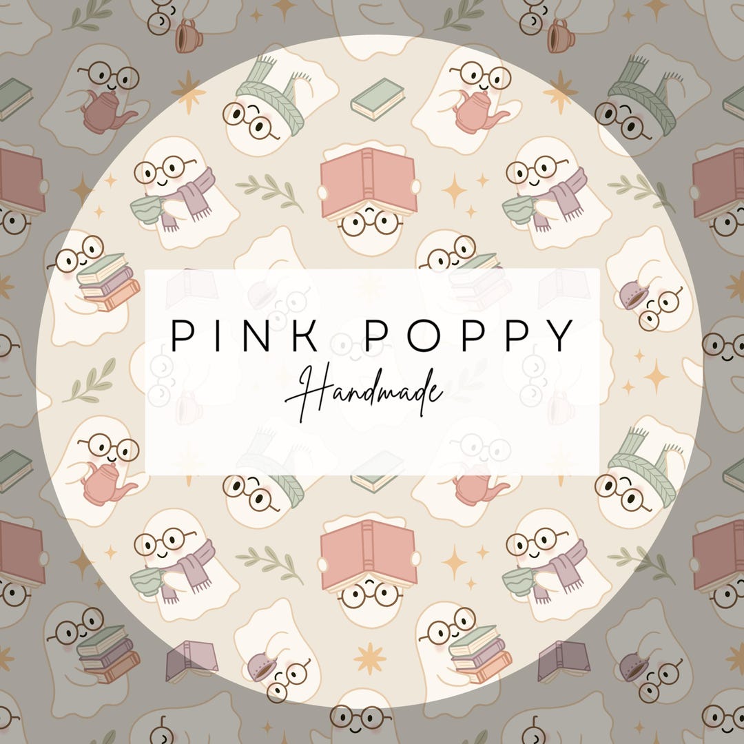 Cozy Ghost Seamless Pattern - Cute Halloween Ghosts With Books & Tea ...