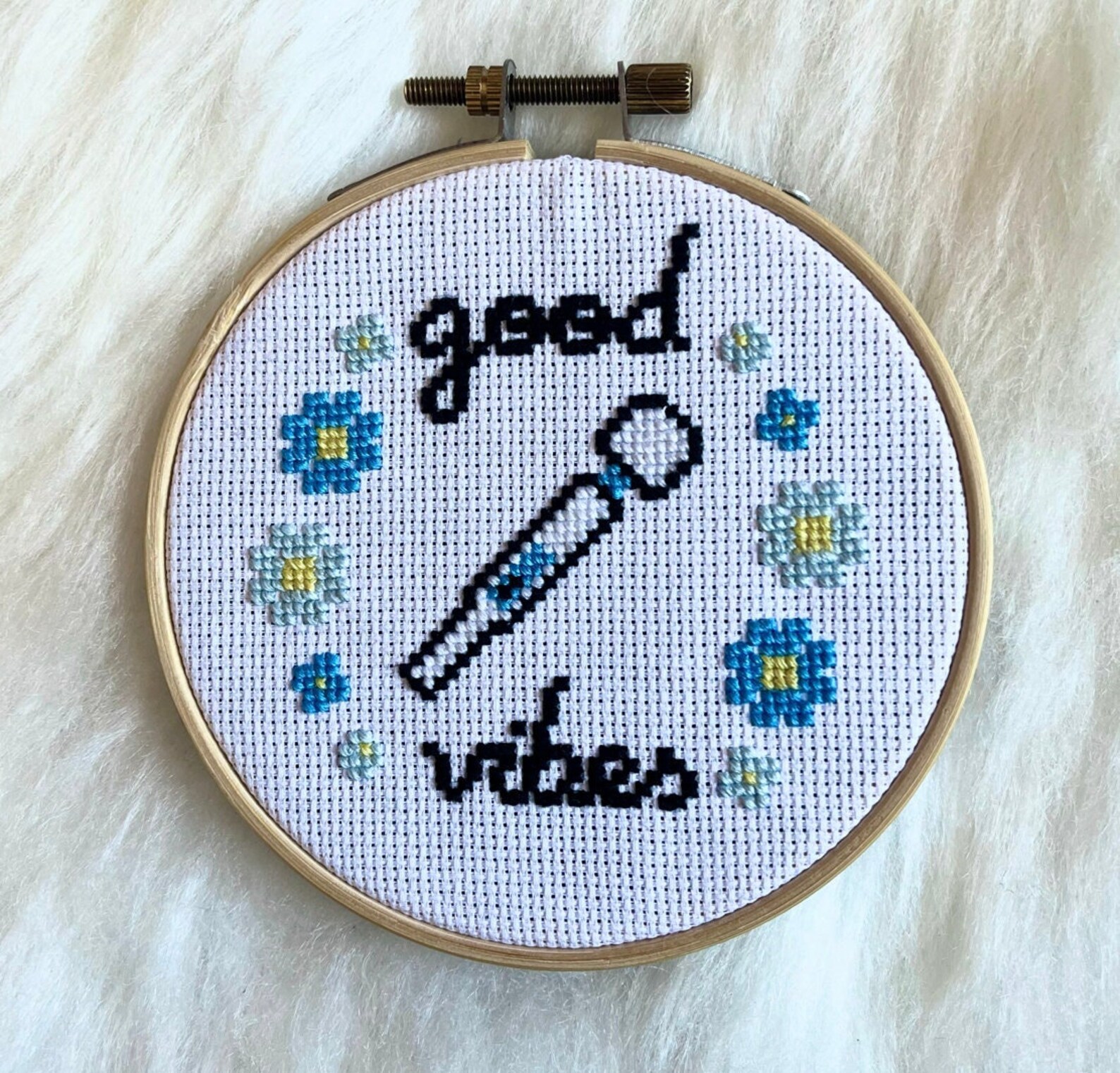 Good Vibes [pattern Only] Simple Modern Cross Stitch PDF Pattern Funny ...