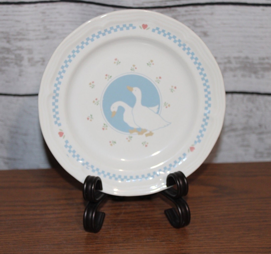 Moonlight Stoneware Geese Goose Desert Dish Bread and Butter Plate 2 ...
