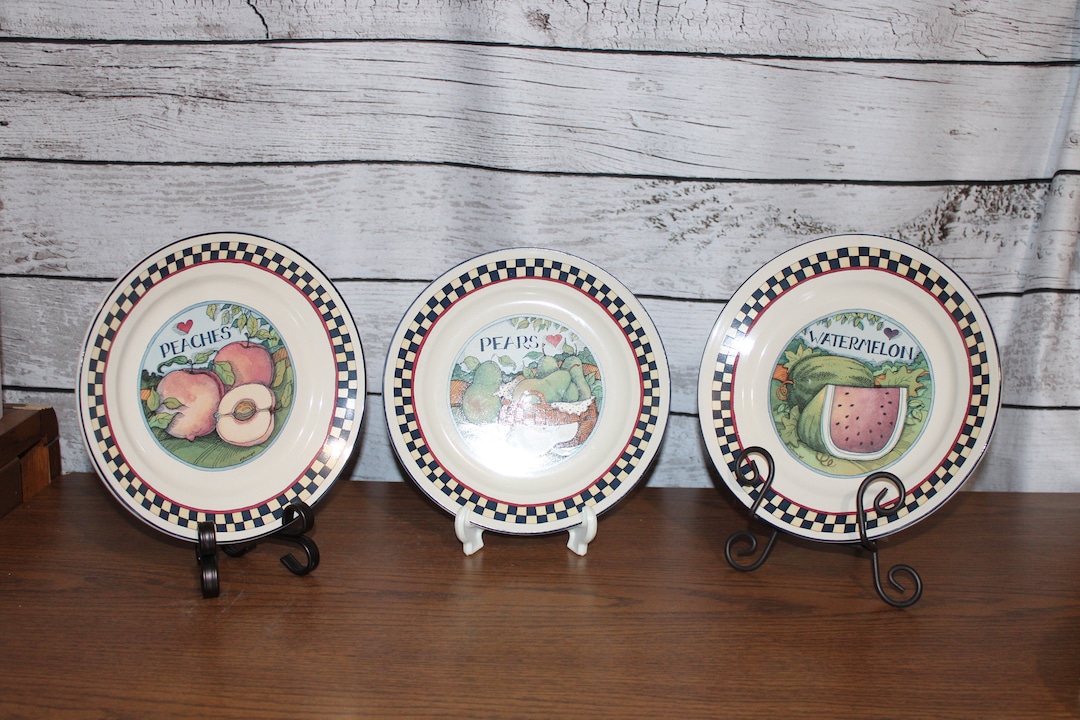 Susan Winget Fruit Plates Set of 3 Certified International Company ...