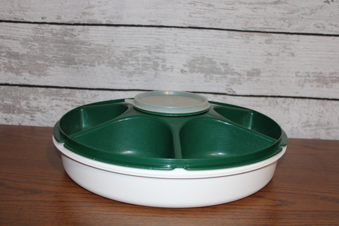 Tupperware Serving Center Divided Veggie Appetizer Tray Dish - Etsy