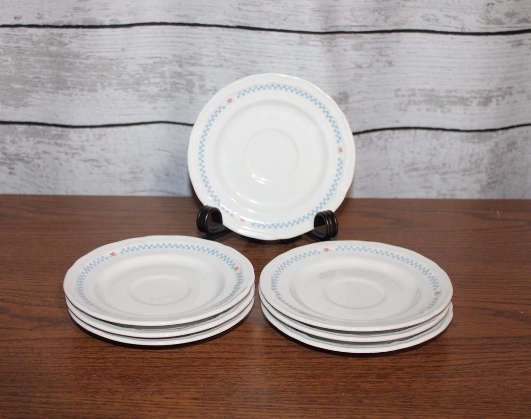7 Moonlight Stoneware Saucers Dessert Dishes Set of 7 - Etsy
