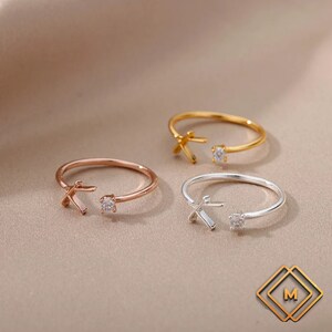 Tiny Letter Rings Custom Letter Initial Ring A-Z Rings Personalized ...