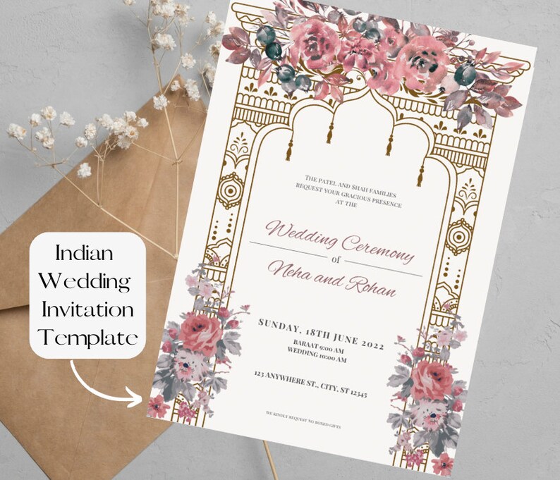 Digital Invitation Bundle Indian Wedding, Hindu Wedding Invite, Desi ...