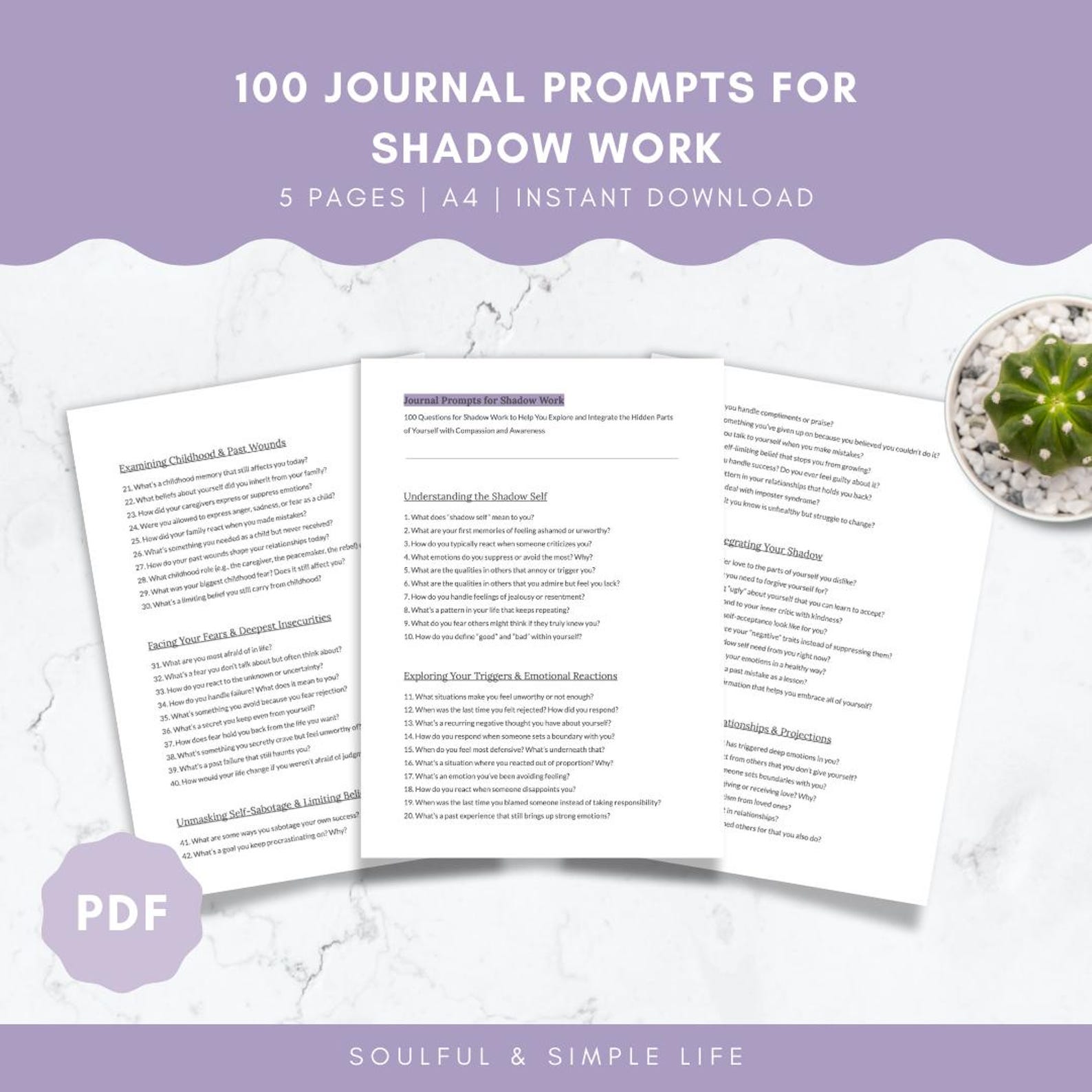 100 Journal Prompts for Shadow Work – Explore & Integrate Your Hidden ...