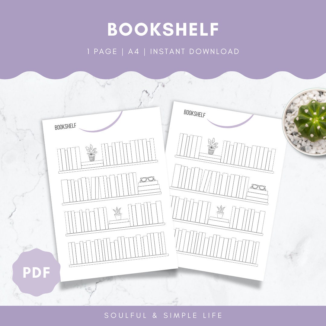 Bookshelf Printable Template Books to Read Books I've - Etsy