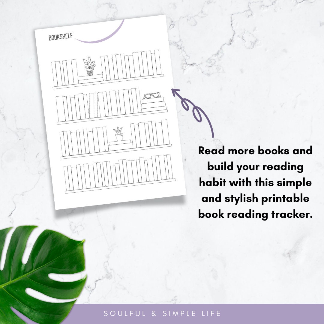 Bookshelf Printable Template, Books to Read, Books I've Read, Book ...