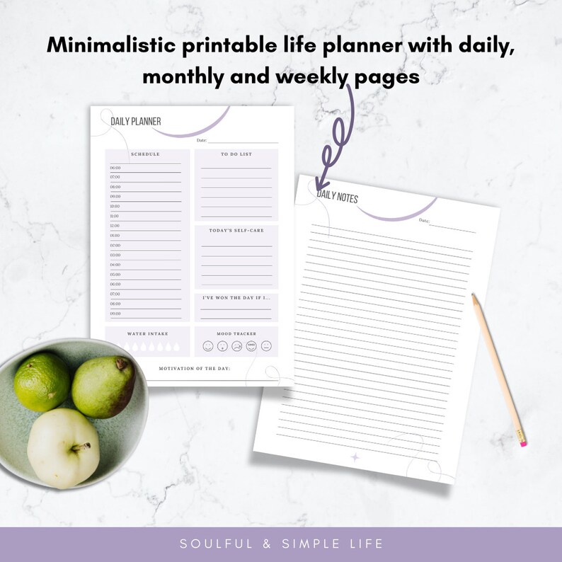 Printable Life Planner / Daily Planner / Weekly Planner / Monthly ...