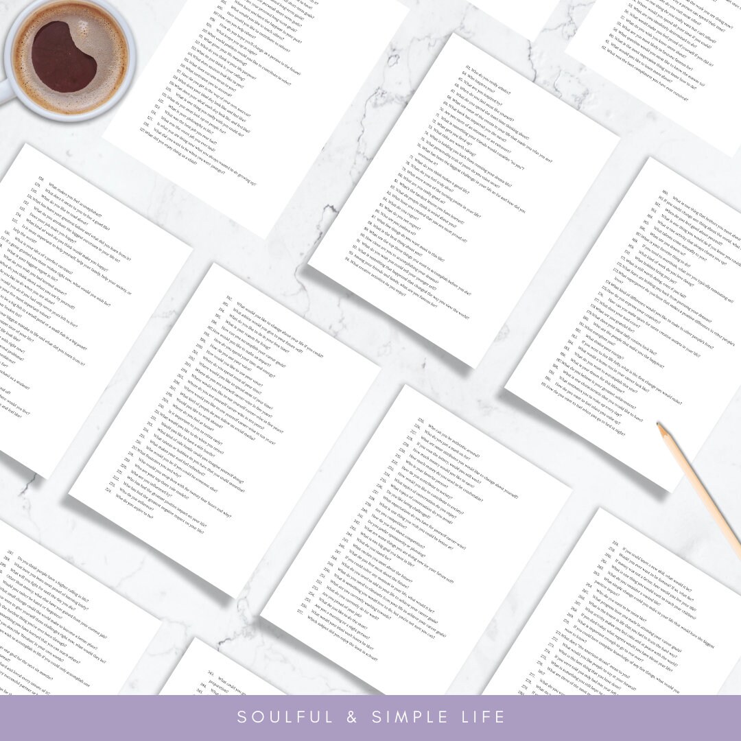 365 Printable Journal Prompts for Passion, Purpose and Career / Journal ...