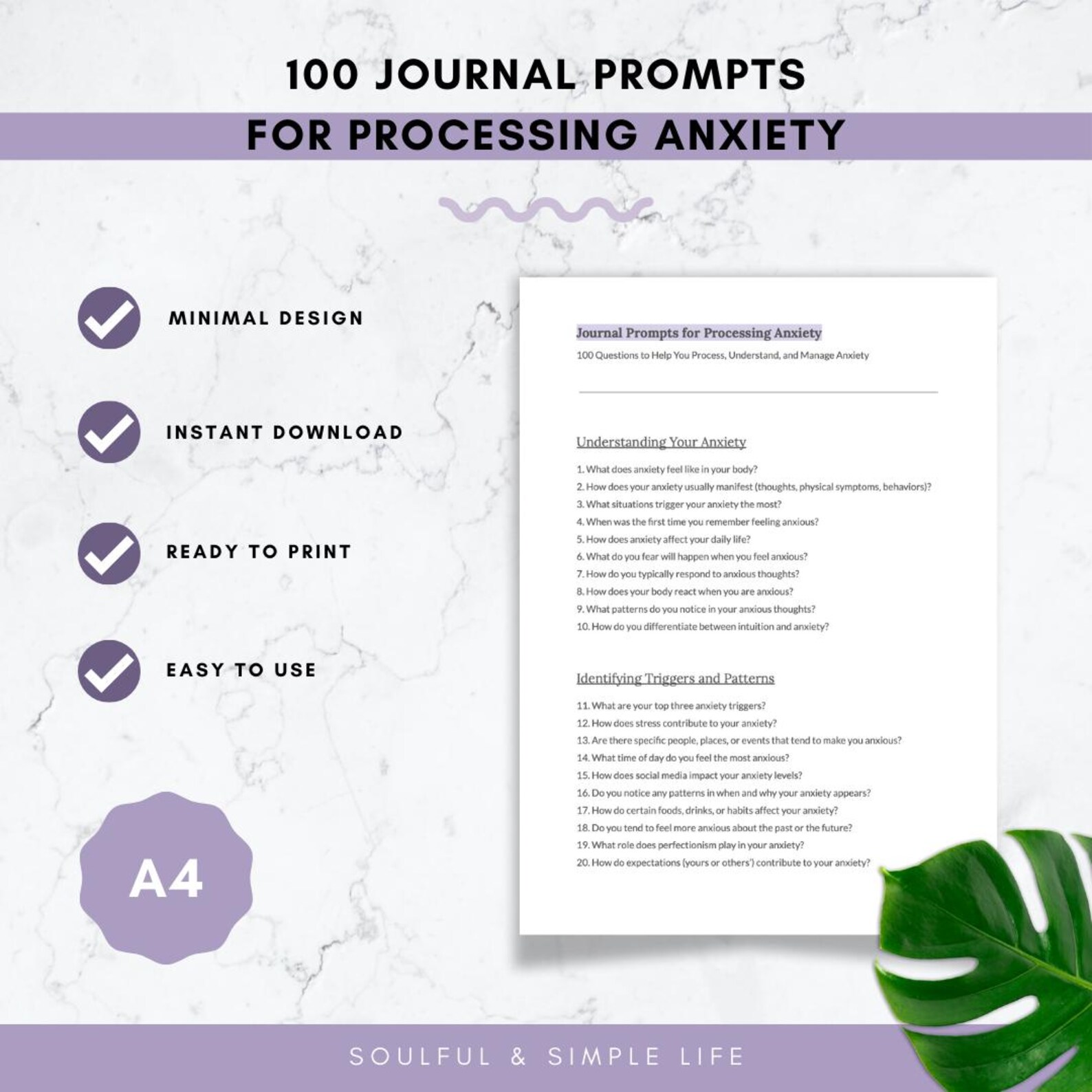 100 Journal Prompts for Processing Anxiety – Understand, Manage & Find ...