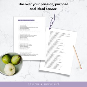 365 Printable Journal Prompts for Passion, Purpose and Career / Journal ...