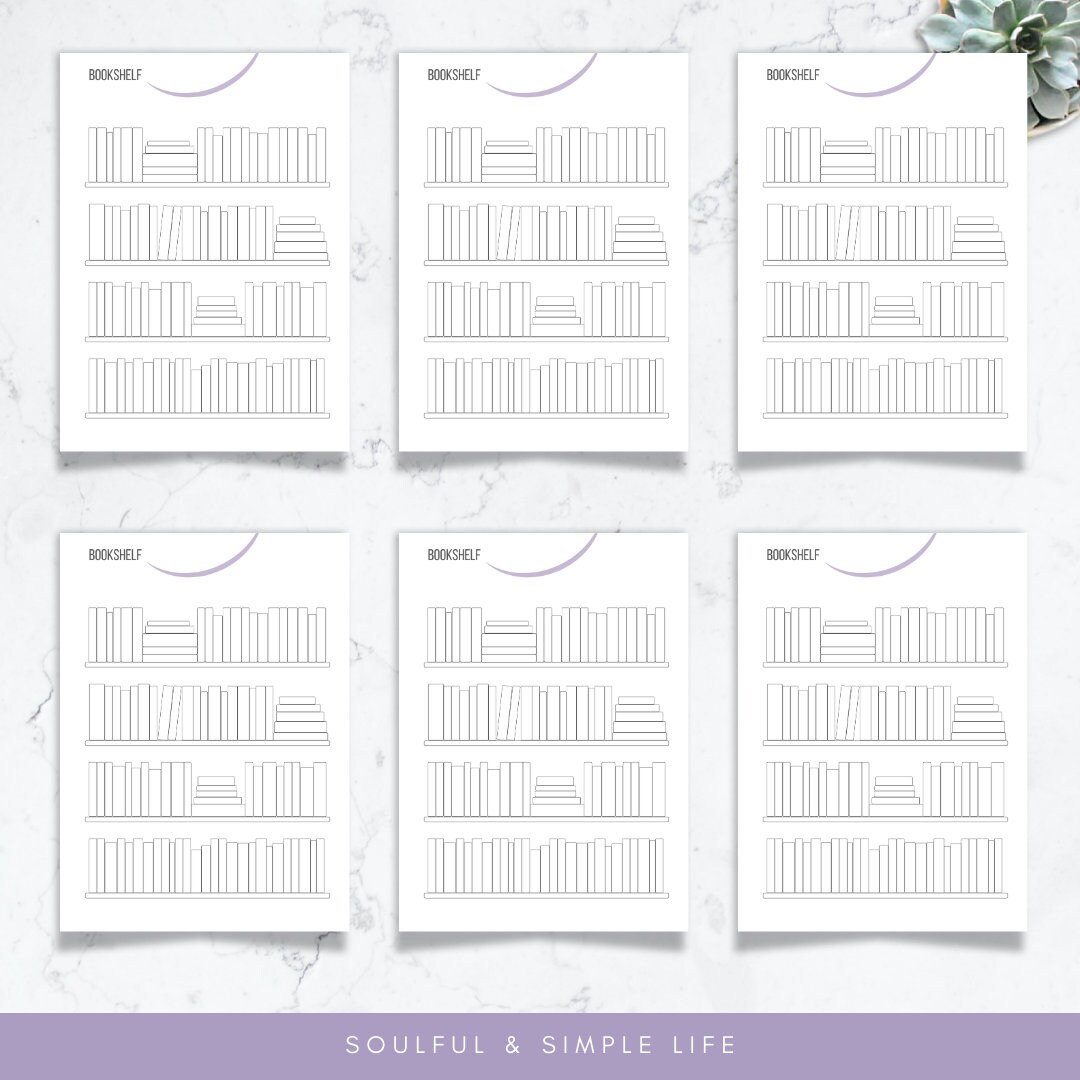 100 Books Bookshelf Printable Template, Books to Read, Books I've Read ...