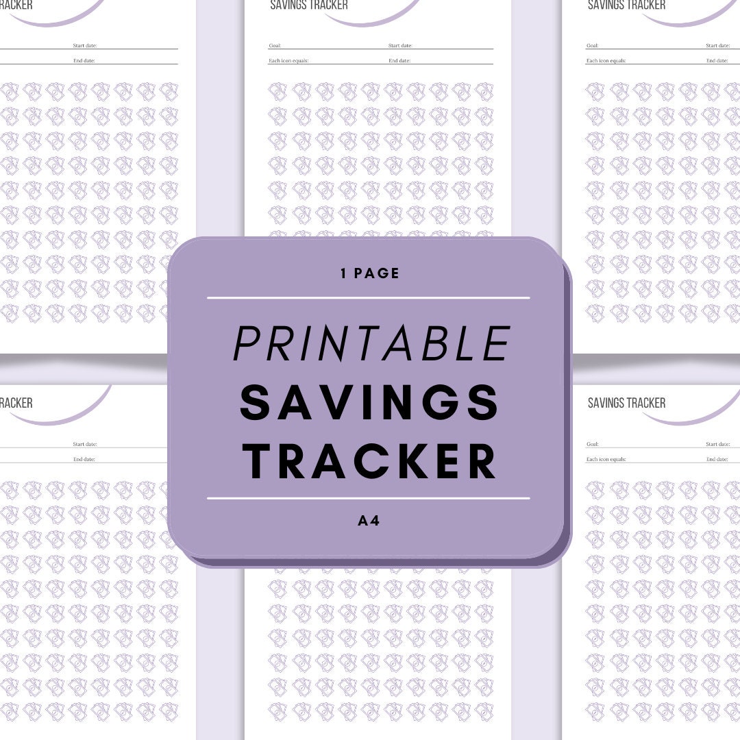 Money Savings Tracker Printable, Saving Challenge, Saving Tracker ...