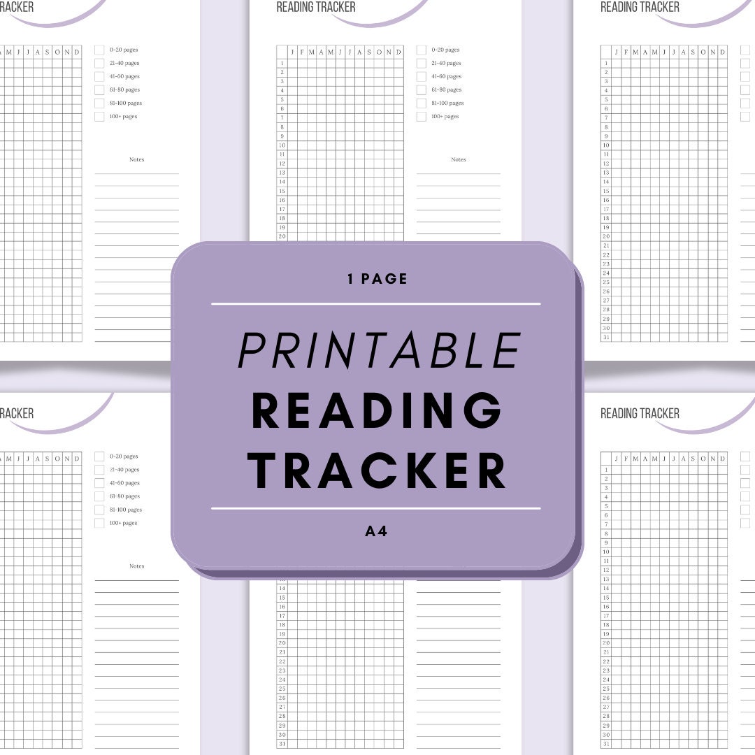Reading Tracker Printable, Reading Journal, Printable Tracker, Reading ...