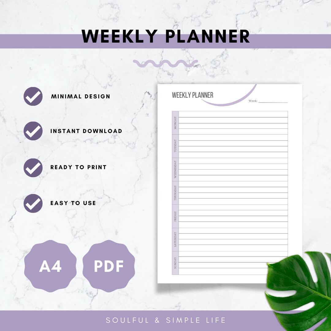 Weekly Organizer, Weekly Schedule, Weekly Planner Printable to Do List ...