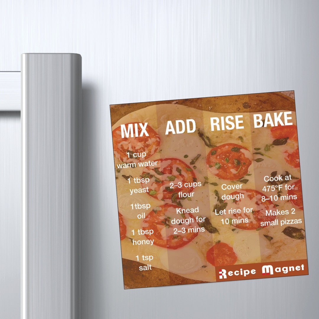 Pizza Dough Recipe Magnet | Recipe Magnet - Etsy