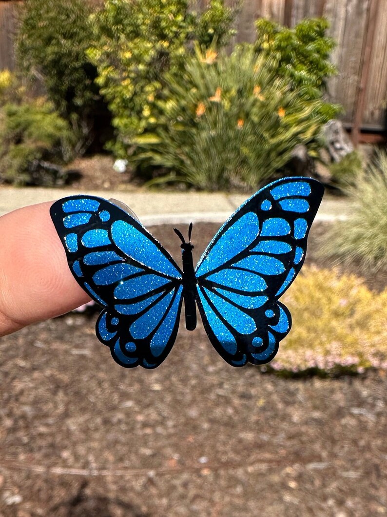 Mini Royal Blue Butterfly Decal for Decorating Laptops, Planners, Cups ...