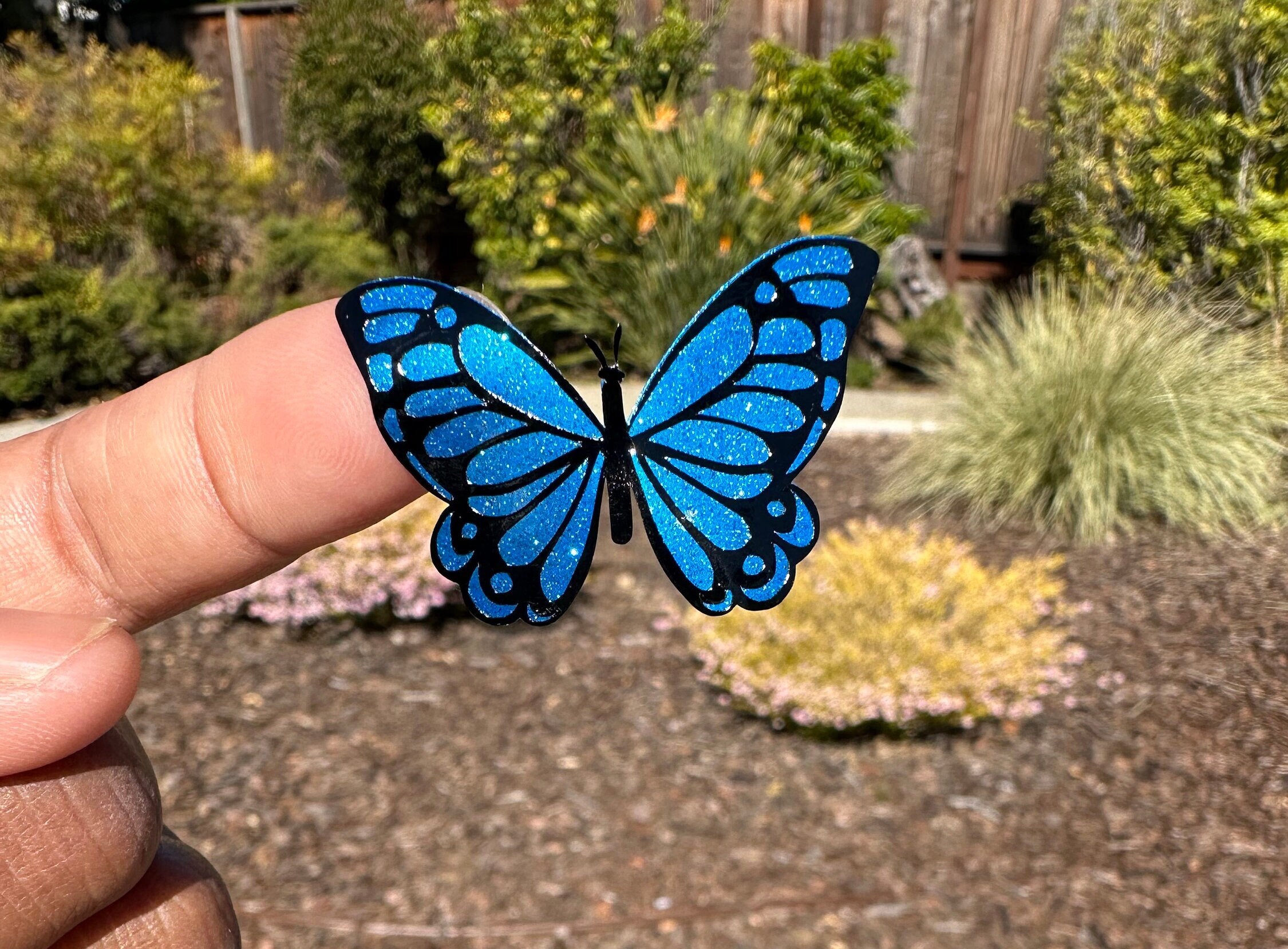 Mini Royal Blue Butterfly Decal for Decorating Laptops, Planners, Cups ...