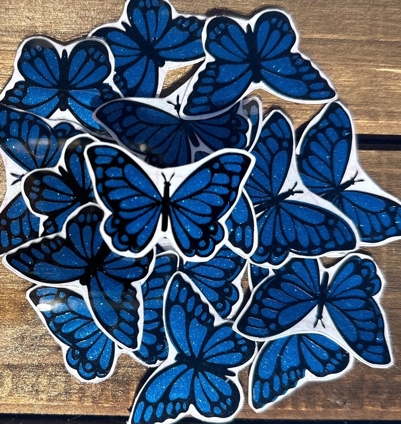 Mini Royal Blue Butterfly Decal for Decorating Laptops, Planners, Cups ...