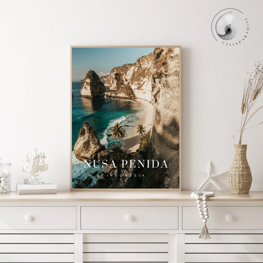 Nusa Penida Poster, Diamond Beach Poster Wall Art, Nusa Penida ...