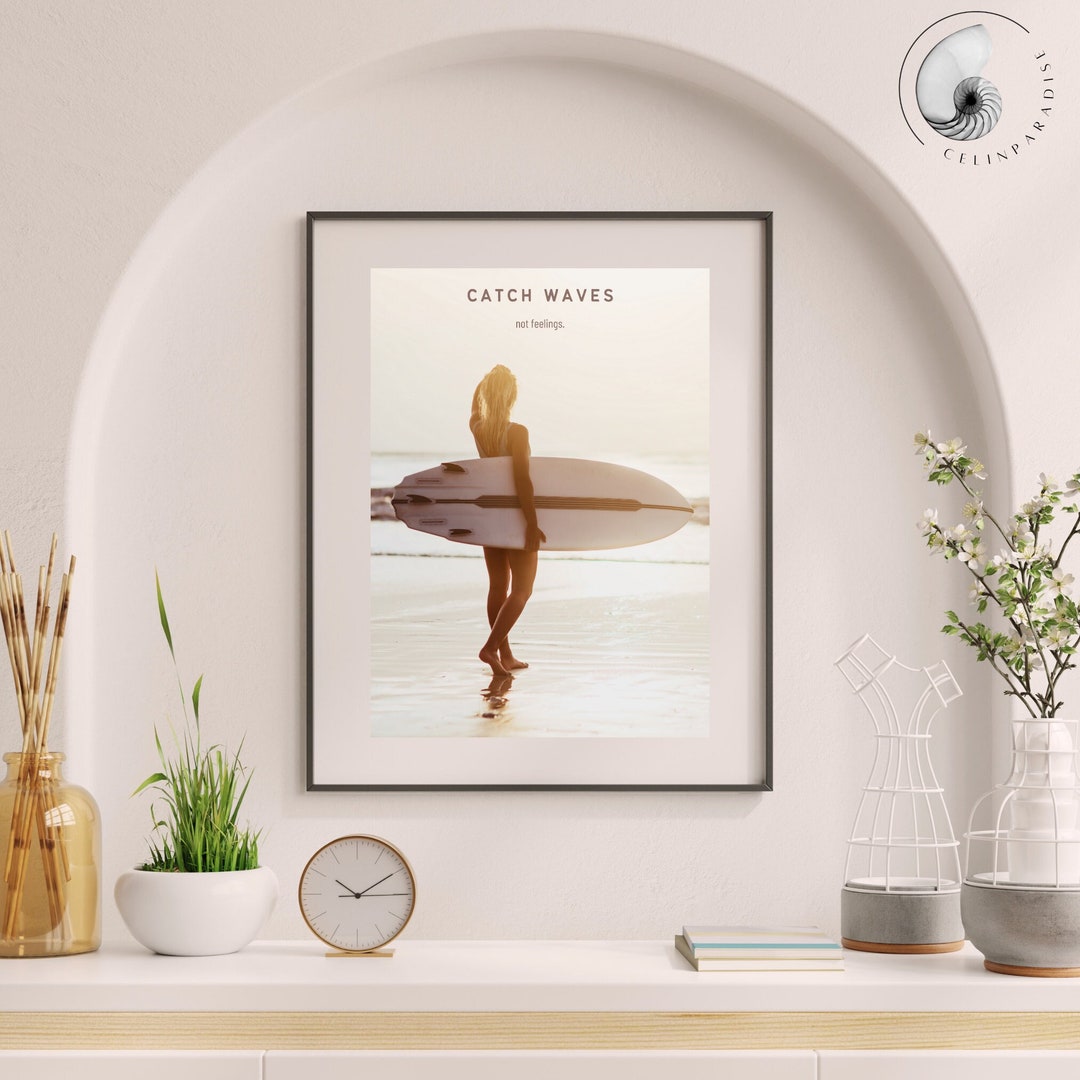 Surfer Girl Poster Surfer Girl Art Quote Surfing Poster - Etsy