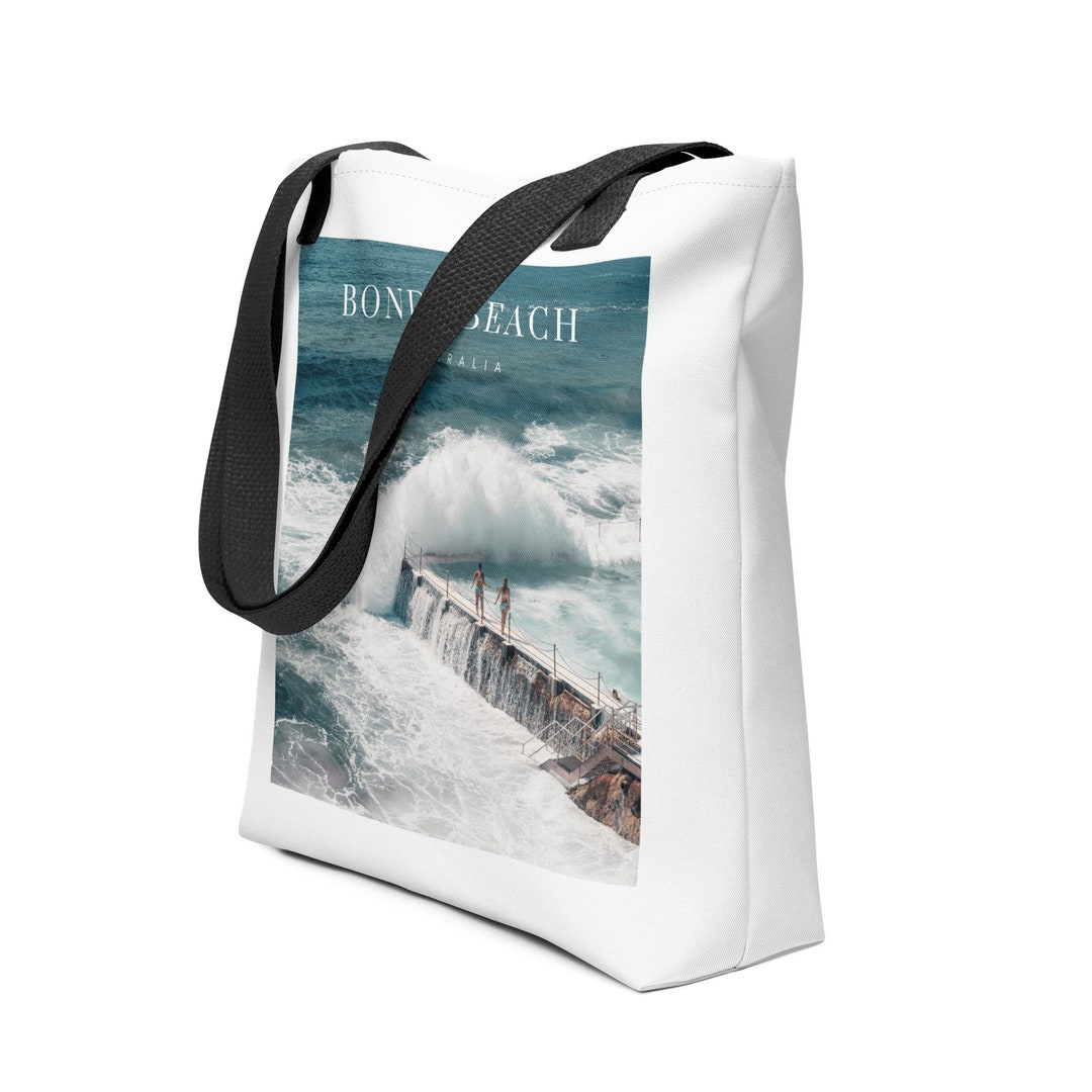 Bondi Beach Print Tote Bag, Bondi Beach Art Print, Bondi Beach Tote Bag ...