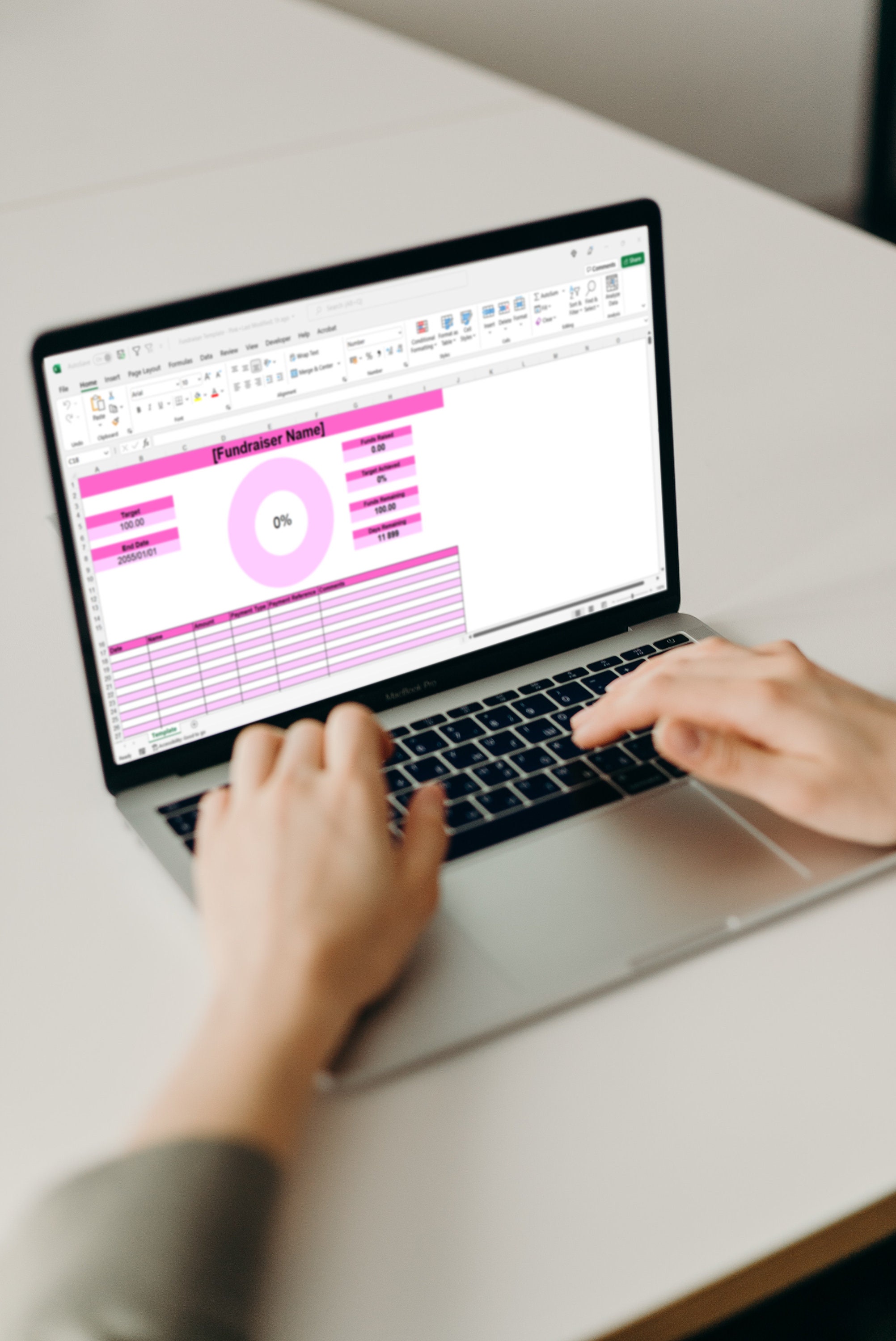 Excel Fundraiser Template, Fundraiser Template, Fundraiser, Fundraiser ...