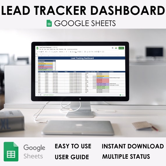 Lead Tracker Dashboard Lead Management Tool Lead Tracker - Etsy