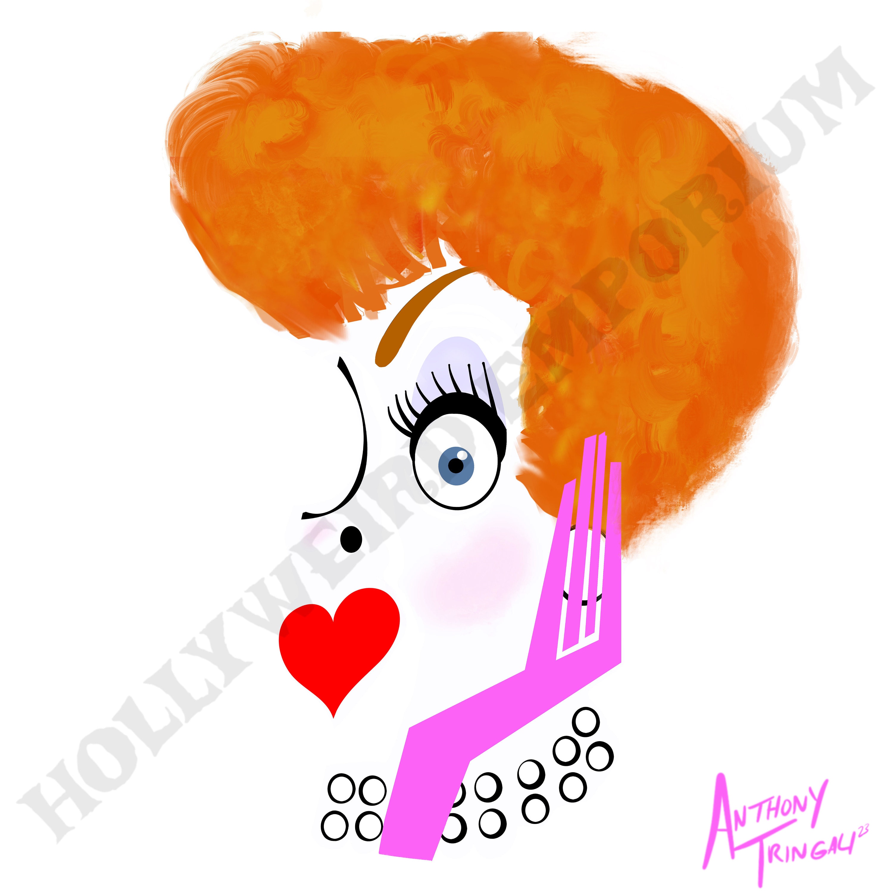 LUCY (lucille Ball) Caricature, Limited Edition Art Print - Etsy