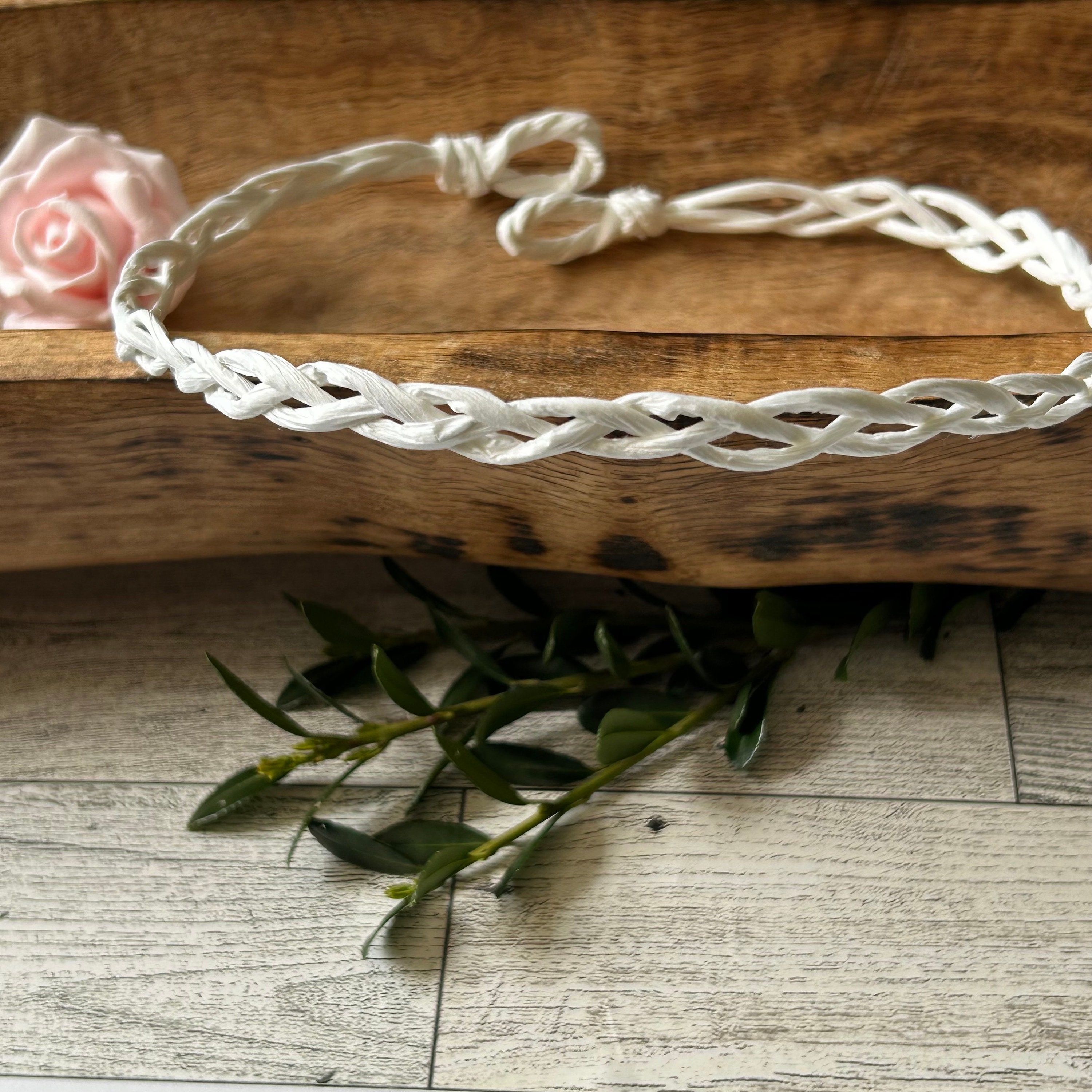 White Flower Crown Base for Flower Girls or Adults Halo Crown Base for ...