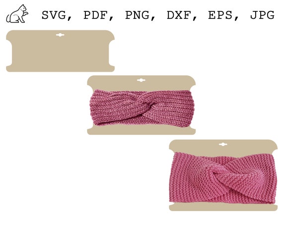 Knitting Headband Cards SVG Bundle Headband Display SVG - Etsy Australia