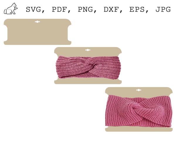 Printable Headband Labels, Ear Warmer Tags, Messy Bun Display Girl ...