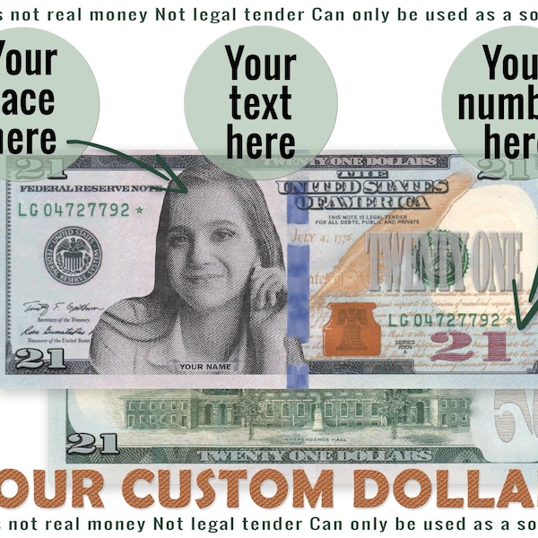 Custom Dollar Bills - Etsy