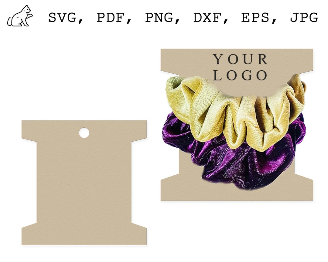 Scrunchie Card Holder SVG Scrunchie Tag SVG for Cricut Scrunchies ...